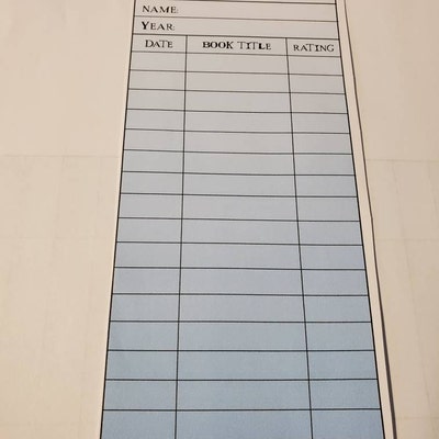 Printable Bookmark Template Reading List Bookmark Library Card Bookmark ...