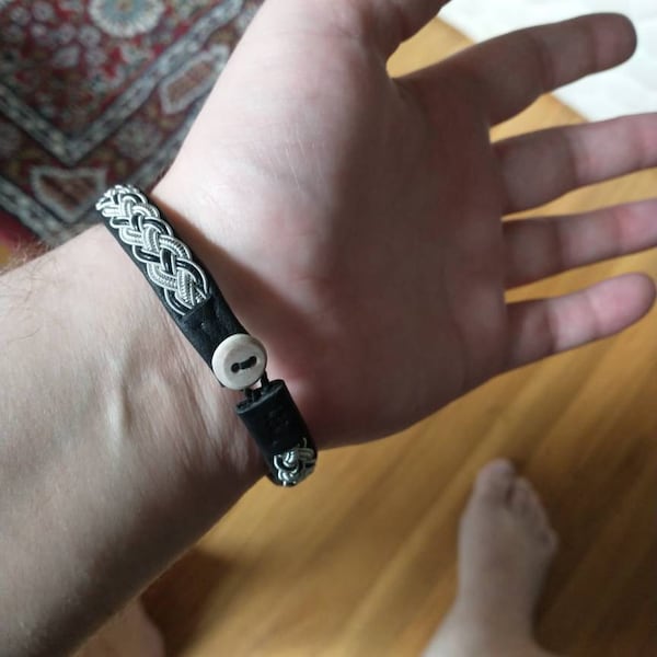 Sámi-inspired Bracelet, Leather Bracelet, Scandinavian Bracelet - Etsy