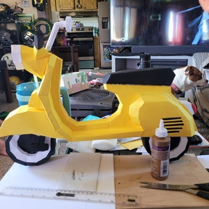 Scooter 3D Papercraft Papercraft Template of 3D Scooter - Etsy UK