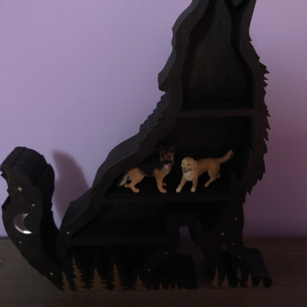 Coppermoon Handmade Wolf Crystal Shelf, Wolf Shelf, Wolf Wall Art, Wolf ...