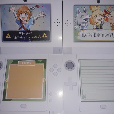 Nintendo Birthday Card Cute Birthday Card, Geek Greeting Card, Gamer ...