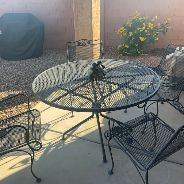 Homecrest Mid Century Modern Patio Set, 2 Armchairs That Swivel and ...