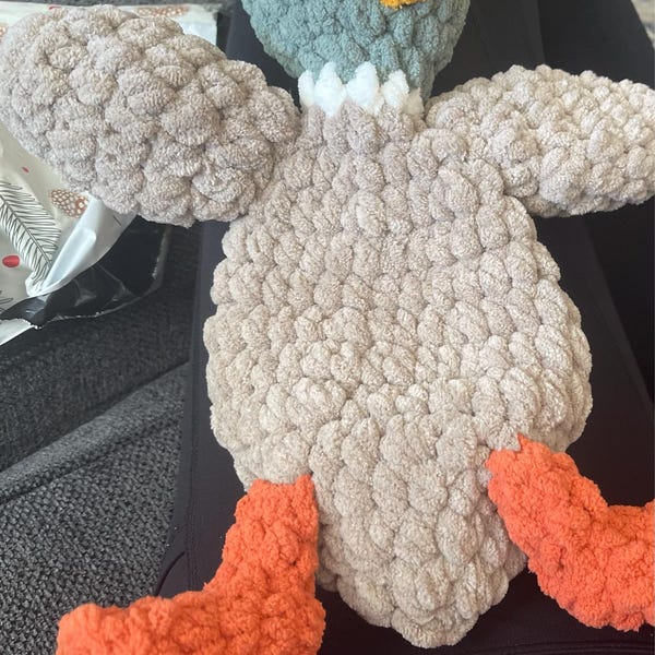 Duck Snuggler, Crochet Mallard Duck Snuggle Toy, Handmade Crochet Plush ...