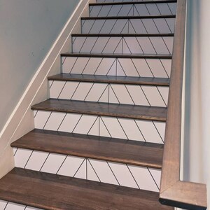 Chevron Stair Riser Decals Vinyl Strips Minimalist - Etsy