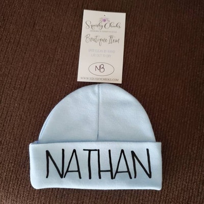 Newborn Baby Hat Personalized Baby Hat With Name Baby Shower Gift ...
