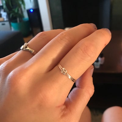 Double Love Knot Ring Sterling Silver - Etsy