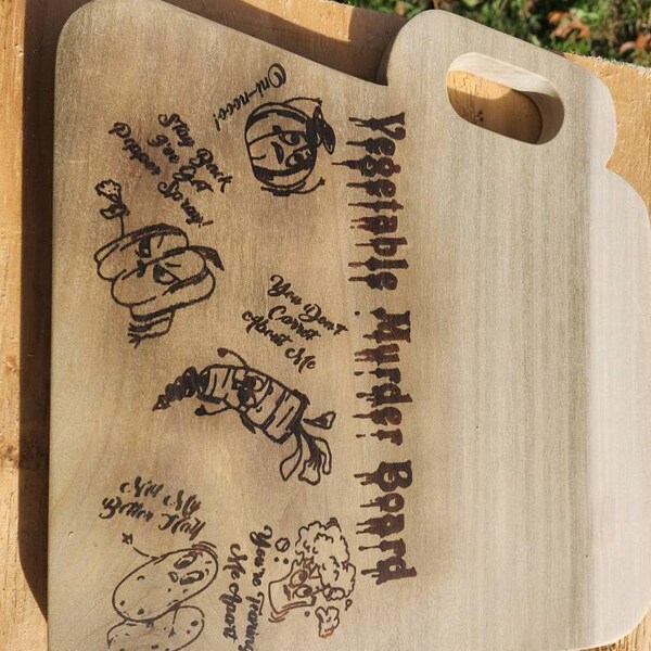 Vegetable Murder Board 6A- DIGITAL FILE Version (svg, Dxf, Jpeg, Png, A ...