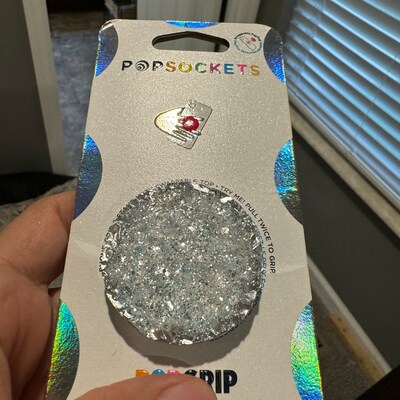 Dusty Peachy Gemstone Druzzy Holographic Agate Geode Inspired Popsocket ...