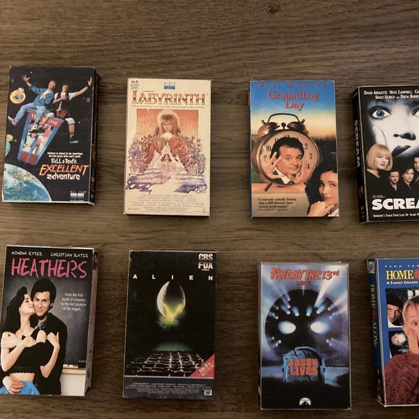 Retro VHS Mini Refrigerator Magnets Modern Recent Horror Movies Classic ...