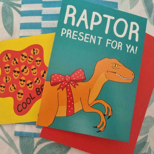 Funny Dinosaur Birthday Card - Etsy