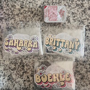 Retro Rainbow Custom Name Sticker, Cool Custom Sticker, Personalized ...