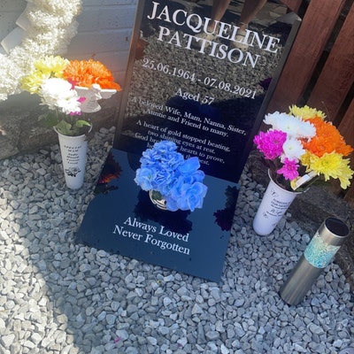 Feather Heart Memorial Grave Decoration Stake Marker Plaque - Etsy