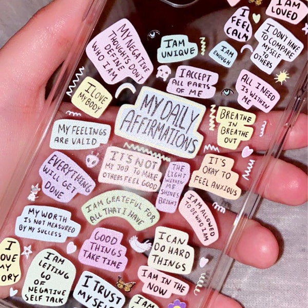 Aesthetic Quote Phone Case, Inspirational Phone Case, Mental Health ...