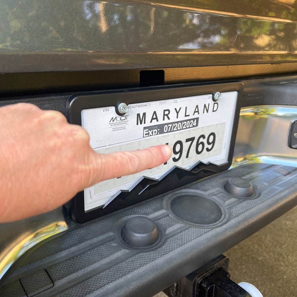 White Cap Mountain Plastic License Plate Frame - Etsy