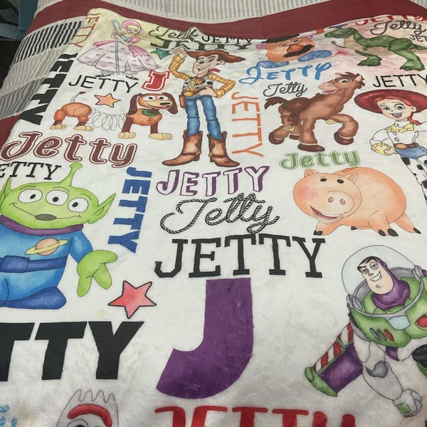 Personalized Disney Toy Story Blanket, Custom Name Disney Blanket ...