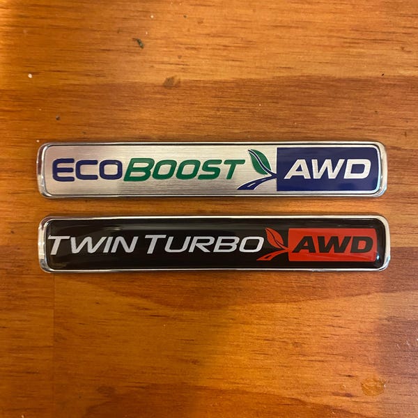 Gel Coated (domed) FORD Ecobeast AWD or Twin Turbo AWD Emblem Overlay ...
