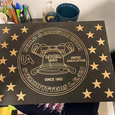 Custom Flag Unions. Laser Engraved Wood American Flag Union - Etsy