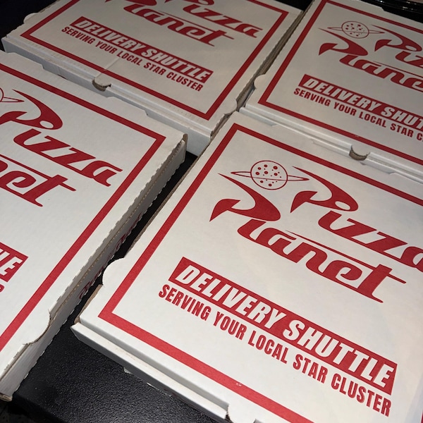 Pizza Planet Full Size Pizza Box Costume Prop From Toy Story, 14" Large ...