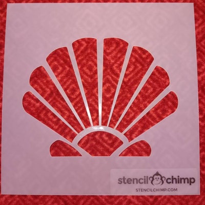 Seashell Stencil Beach Shell Aquarium Stencil Ocean Stencil Under the ...