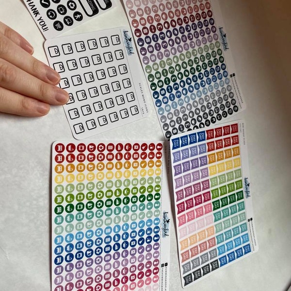 Rubbish Bin Mini Dots / Small Circle Stickers 223 Planner Stickers for ...