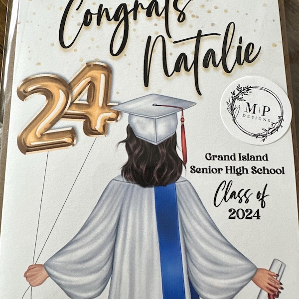 Personalized Graduation Card for Class of 2025, Custom Senior 2025 Gift ...