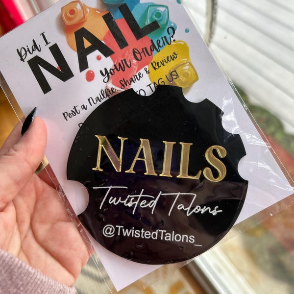 Customizable Acrylic Nailfie Disk: Enhance Manicure Photos & Nail Art ...