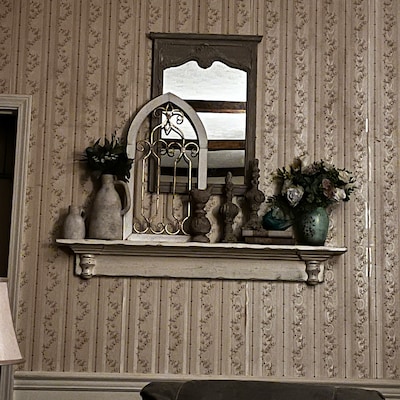 French Country Shelf With Knobs / Distressed Shelf With Knobs / Kitchen ...