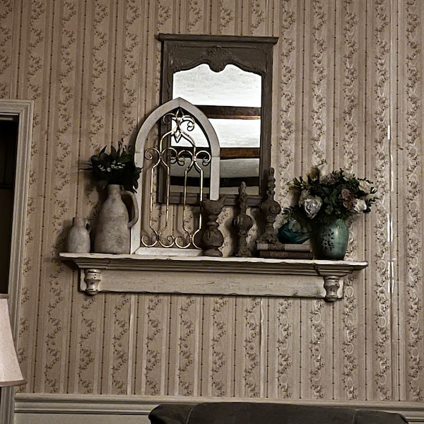 French Country Shelf / Farmhouse Shelf / Mantel Shelf / Kitchen Shelf ...