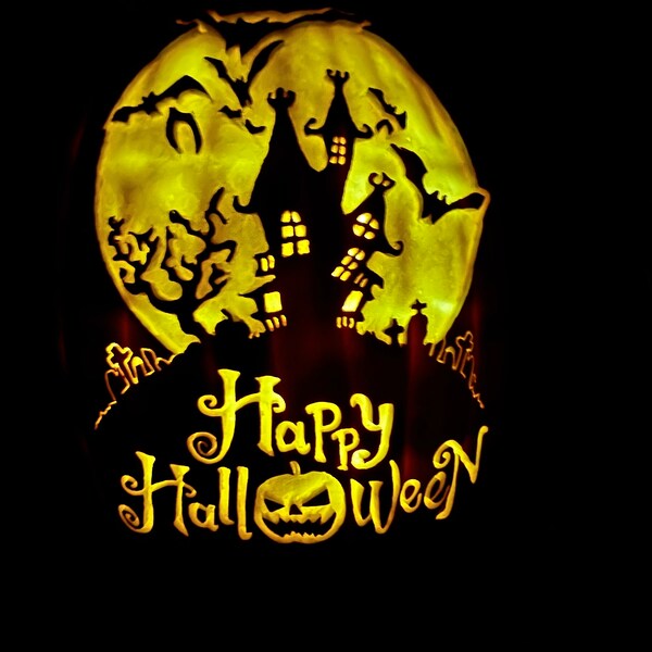 Hand Carved Bob From Beetlejuice on a Foam Pumpkin for Halloween ...