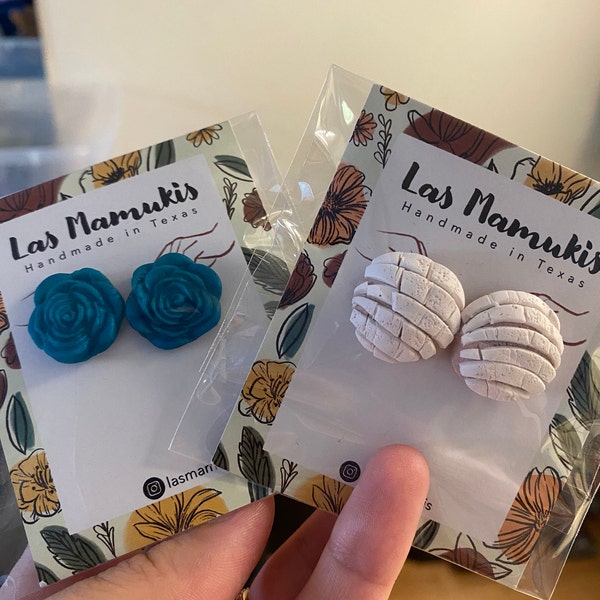Concha Clay Earrings | Pan Dulce Clay Earrings | Mexican Sweet Bread ...