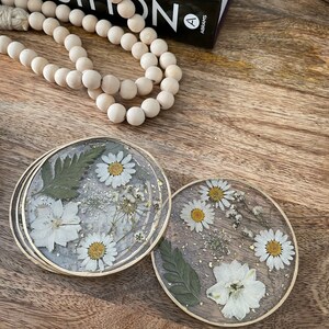Resin Coasters Dried Flower Coasters Pressed Flowers | Etsy