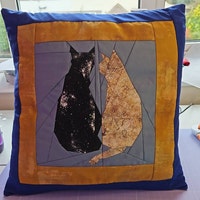 FPP Pattern Cat 1 Silhouette Foundation Paper Piecing 25x25cm or 10 ...