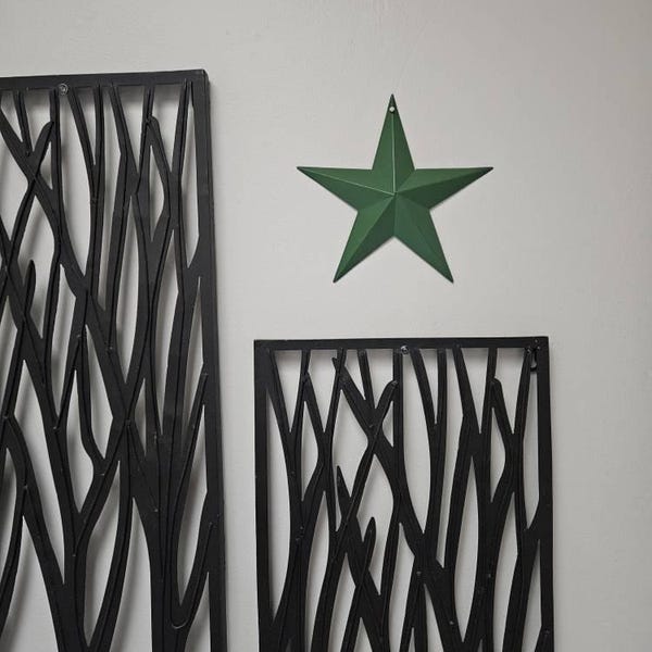 Nautical Blue Barn Star, 5 or 8 Inch Metal Wall Star, Custom Painted ...