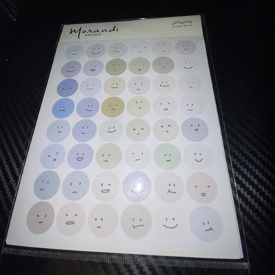 Cute Expression Stickers, Face, Mute Color Mood Tracker Emoji Stickers ...