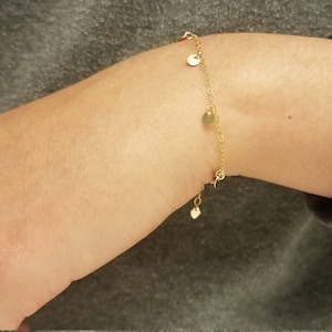Dainty Gold Disc Bracelet - 14k Gold Filled, 4mm Disc - Etsy