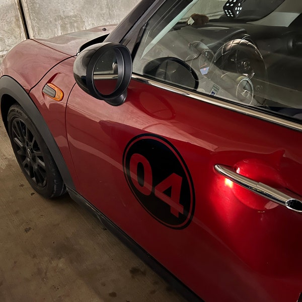 2x Custom Number Circle Rally Racing Decal Vinyl Sticker - Etsy