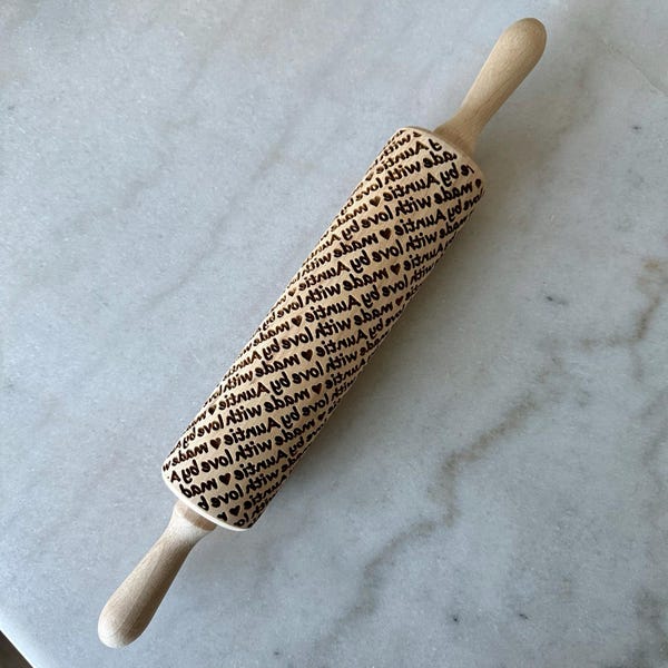 Personalized Rolling Pin, Laser Engraved Rolling Pin With Name ...