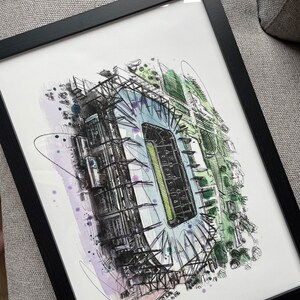 Tottenham Hotspur Stadium, Art Print, Illustration, Drawing ...