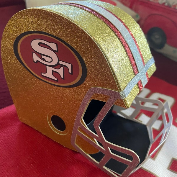 Football Helmet SVG. DIY 3D Football Helmet Gift Box SVG. Football ...