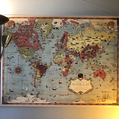 Beautiful Vintage World Map 1931 Vintage Map World Map Gifts World Map ...