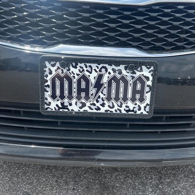 Mama License Plate, Front License Plate, Leopard License Plate, Mother ...