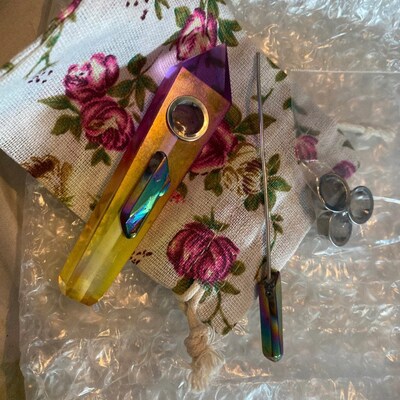 Large Glass Pipe, Opal Crystal Pipe, Pipes for Smoking, Glass Smoking ...