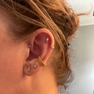 Conch Labret, 16 Guage, Internally Threaded, Conch Earring, 316L ...