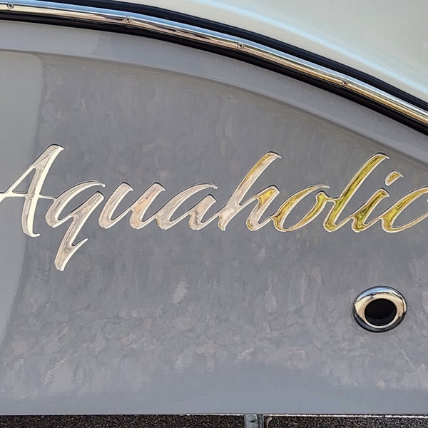 Custom Boat Decals Pontoon Name Raised Domed - Etsy