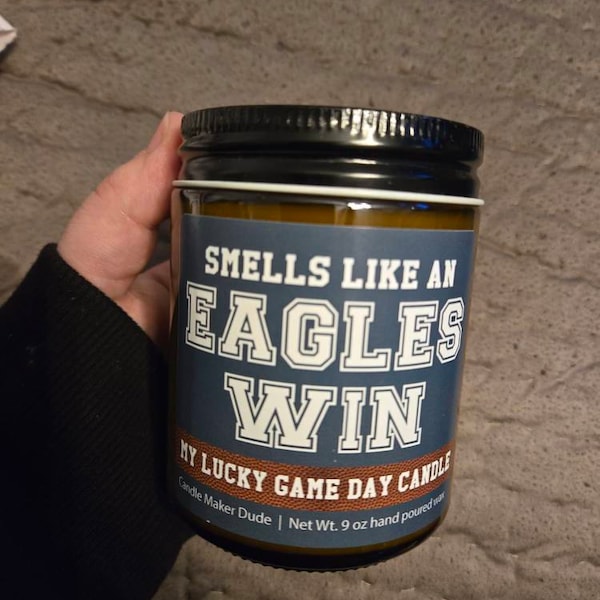 Smells Like an Eagles Win Candle, Philadelphia Eagles Candle, Game Day ...