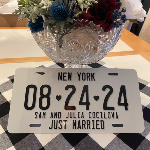 Wedding License - Car License Plate | Wedding Car | Just Married ...