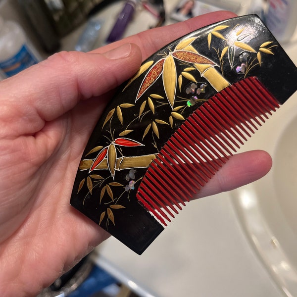 50’s Vintage Japanese Hair Comb, Geisha Wooden Hair Brush - Etsy