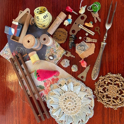 Vintage Junk Drawer Lot Mystery Box Vintage Items Assemblage Altered ...