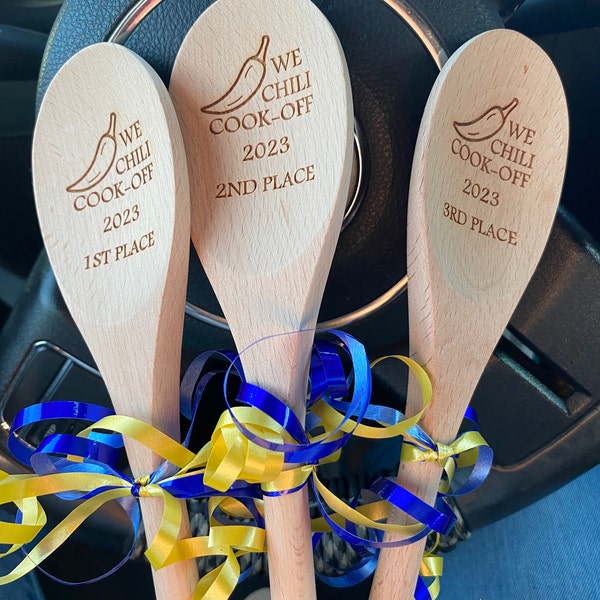 Chili Cookoff Spoon - Chili Cook-off Wooden Spoon - Personalized Chili ...