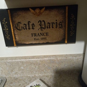 French Wine Sign, FRENCH Country Bar Room Decor, Romantic Tuscan Rustic ...